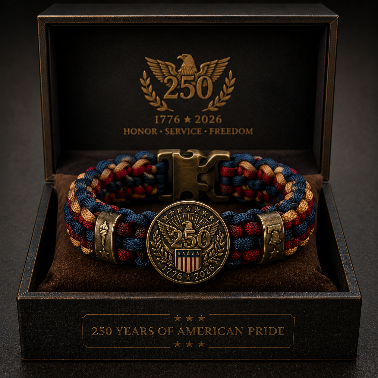 🔥Summer Sale 49% OFF🔥250th Anniversary Patriotic Paracord Bracelet ...